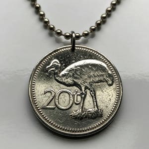 2009 Papua New Guinea 20 Toea Coin Pendant Cassowary Bird of - Etsy
