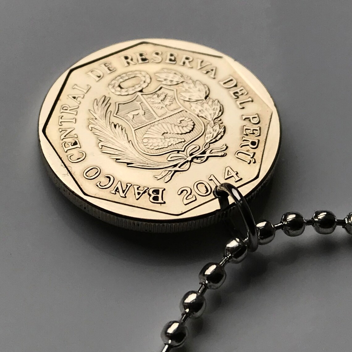 2014 Peru 1 Sol Coin Pendant Caral Norte Chico Civilization - Etsy