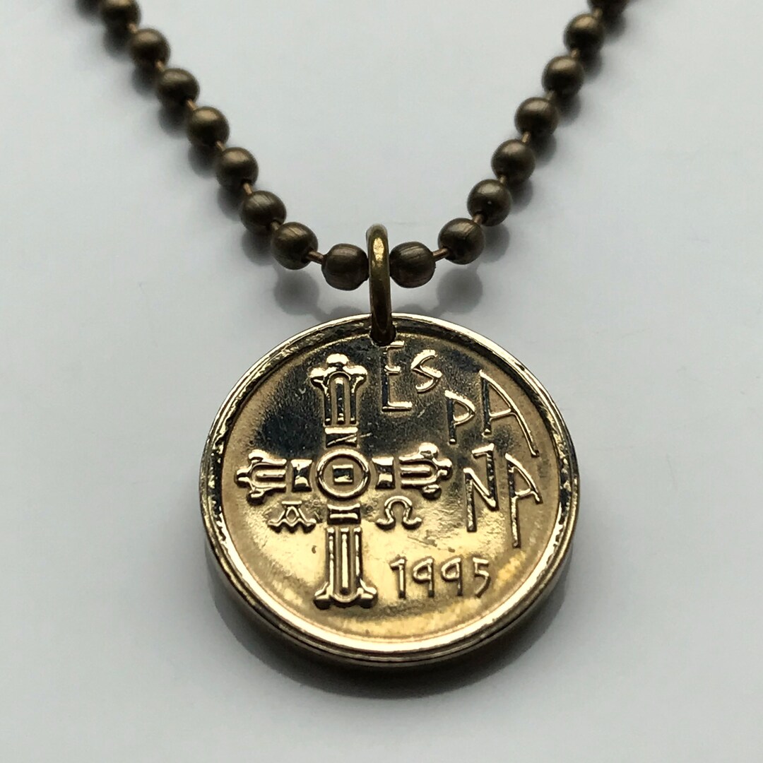 1995 España España 5 Peseta moneda colgante Cruz de la Victoria ...