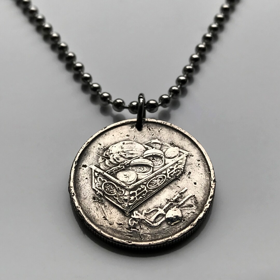 2006 Malaysia 20 Sen Coin Pendant Tepak Sireh Kapur Cembul Container ...