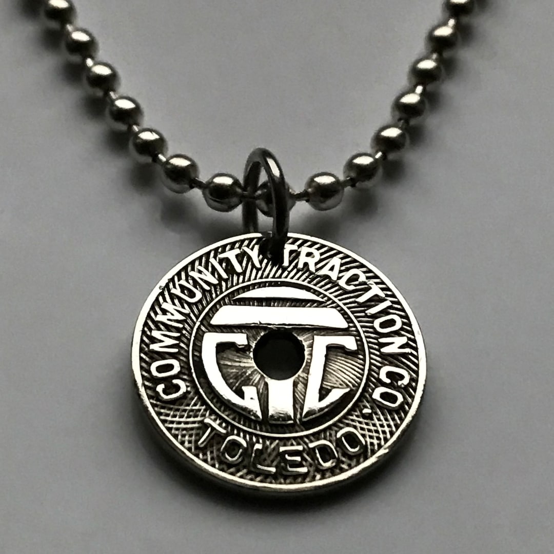 Vintage! USA Toledo, Ohio Community Traction Co. CTC Token Coin Pendant ...