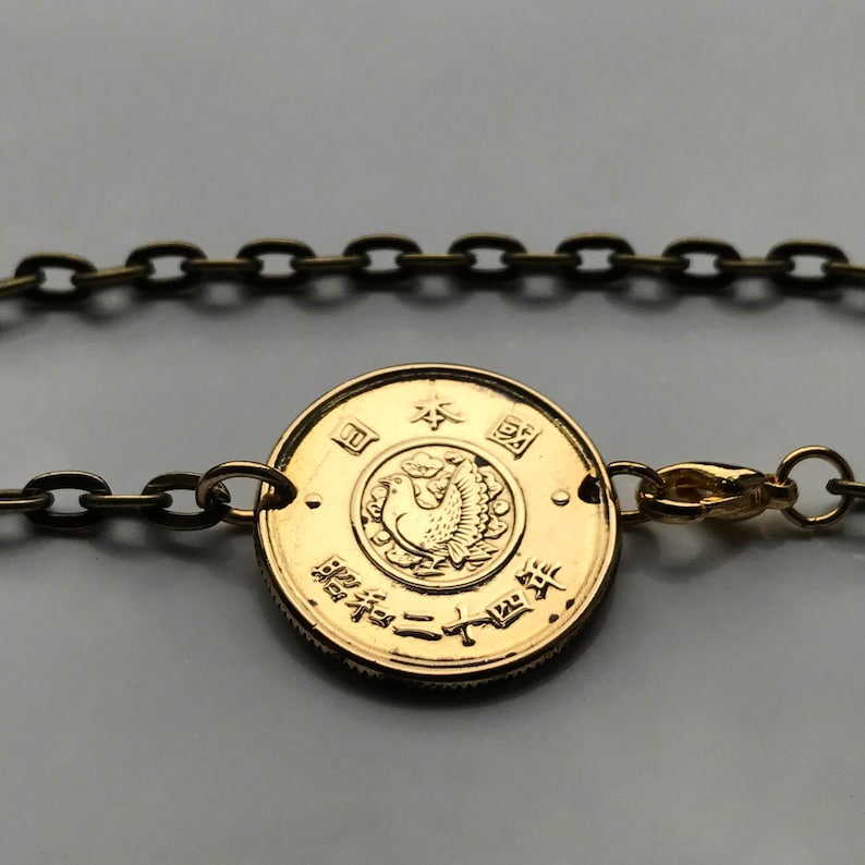 1948 1949 Japan 5 Yen Coin Bracelet Pigeon Bird Dove Tokyo - Etsy