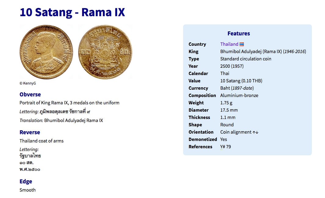 1957 Thailand Siam 10 Satang Coin Pendant Bangkok Elephant Airavata ...