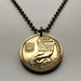 1984 Israel 5 Sheqalim Coin Pendant Jewish Cornucopia Jerusalem Tel ...