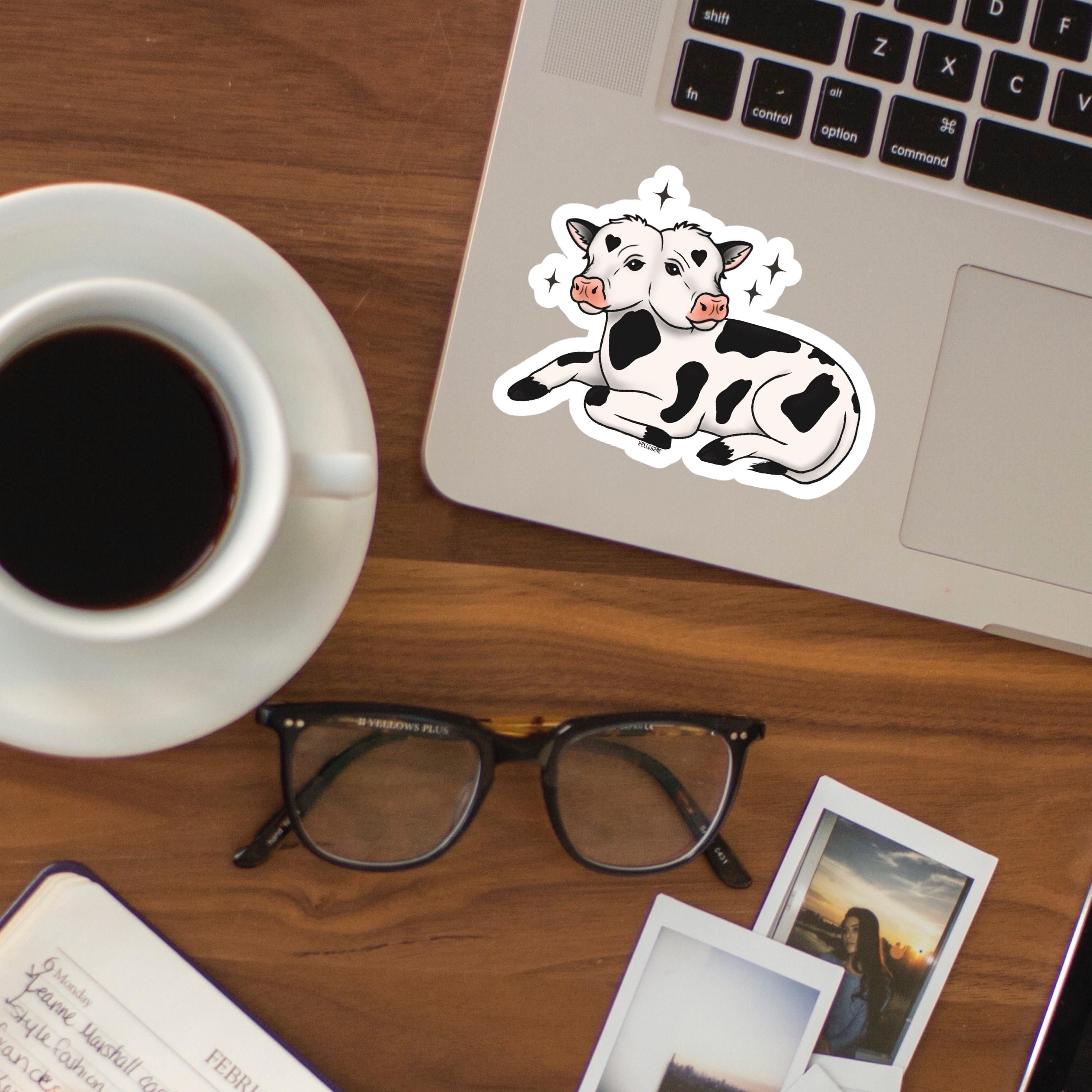 Two-headed Calf Vinyl Sticker | Matte | Waterproof Sticker | Cute ...