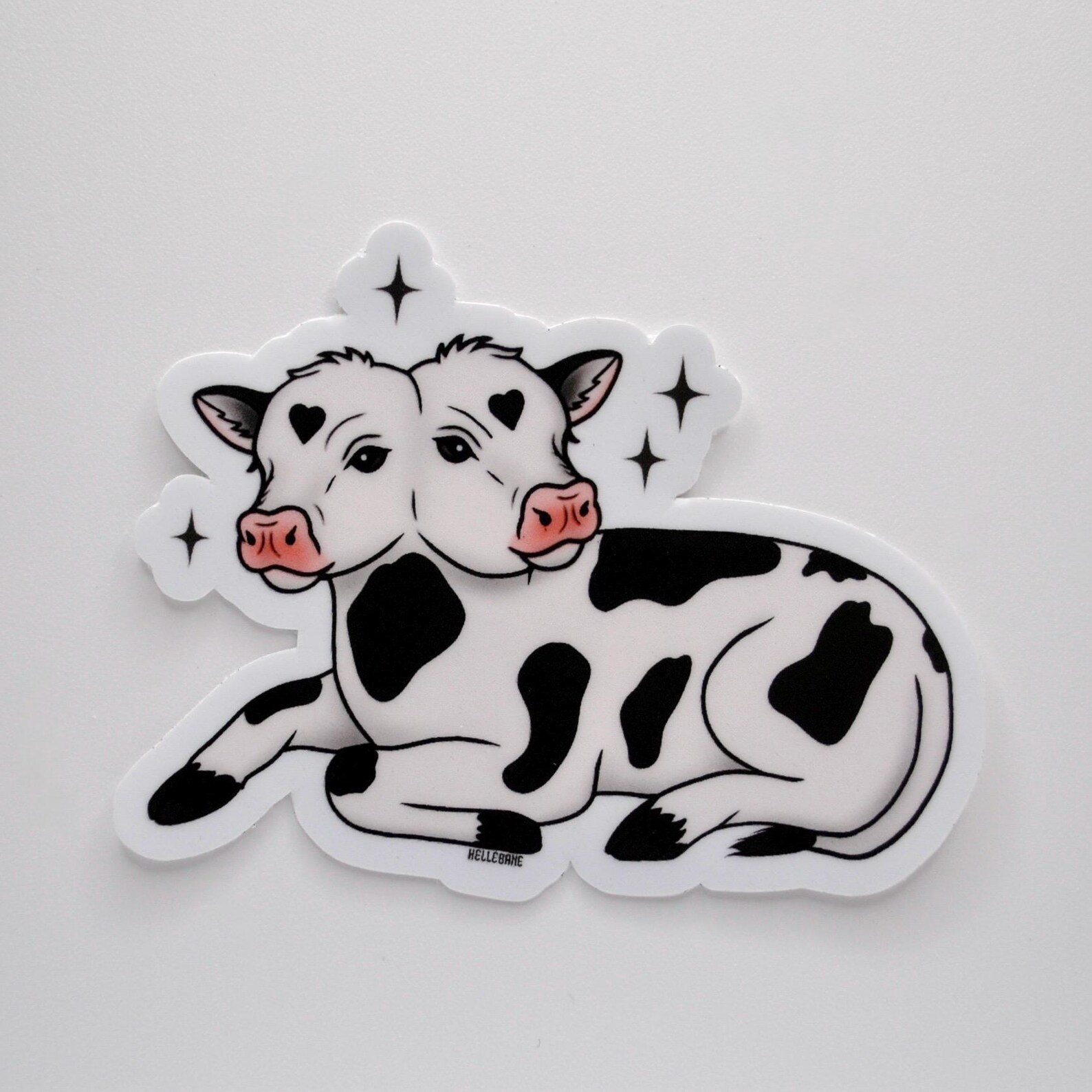 Two-headed Calf Vinyl Sticker | Matte | Waterproof Sticker | Cute ...