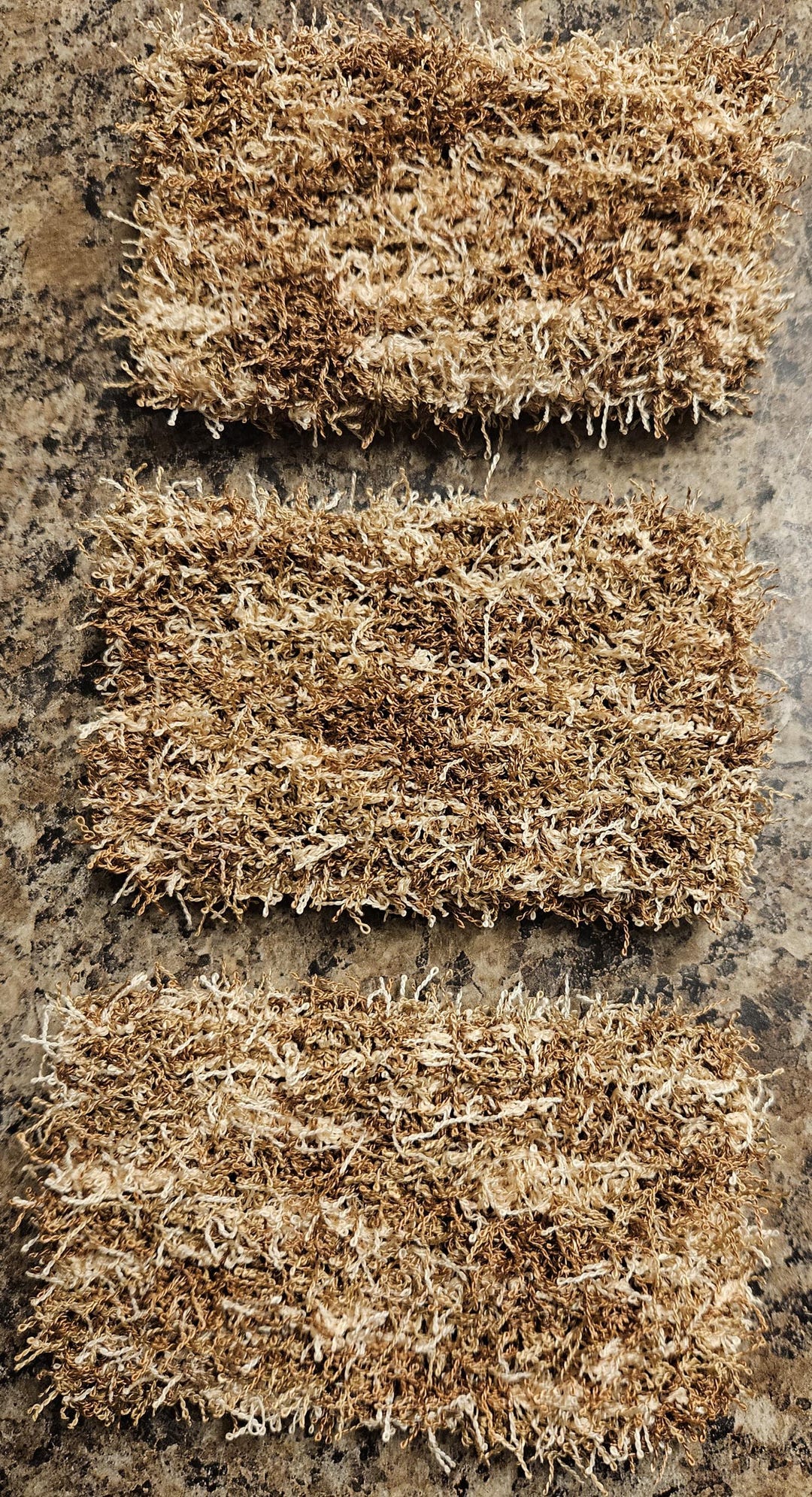 Set of 3 - Scrubbies - Polyester - Brown - Etsy