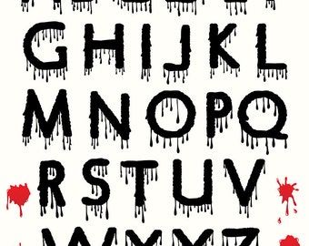 Dripping letters | Etsy