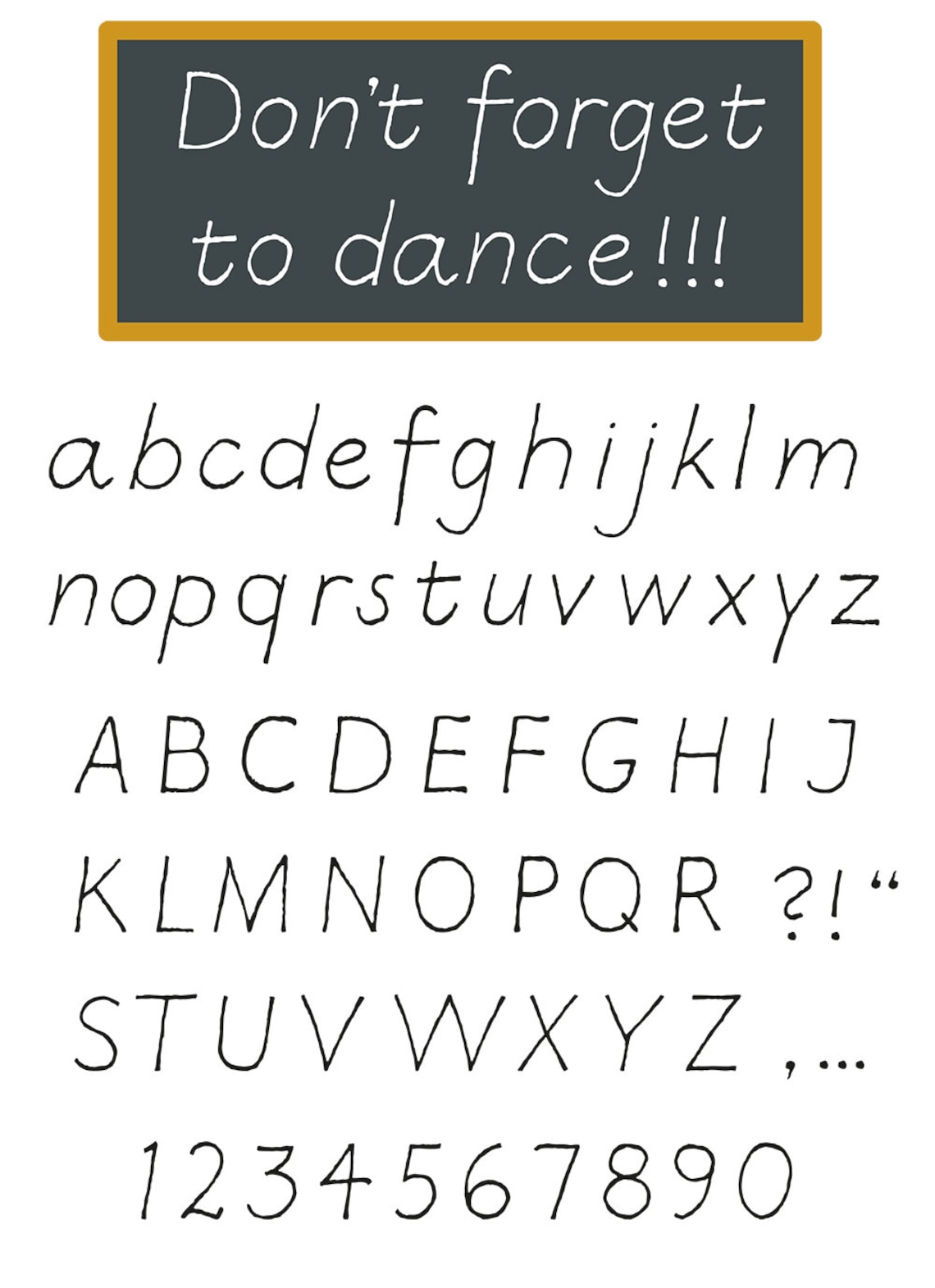 Handwritten Clipart Alphabet With Lowercase and Uppercase Letters and ...