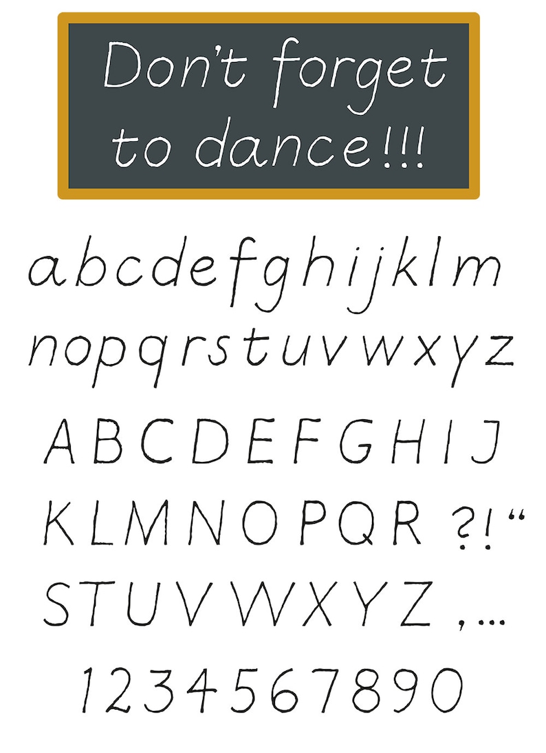 Handwritten Clipart Alphabet With Lowercase and Uppercase Letters and ...