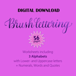 Brush Lettering Workbook A Step by Step Guide for Beginners 56 Pages ...