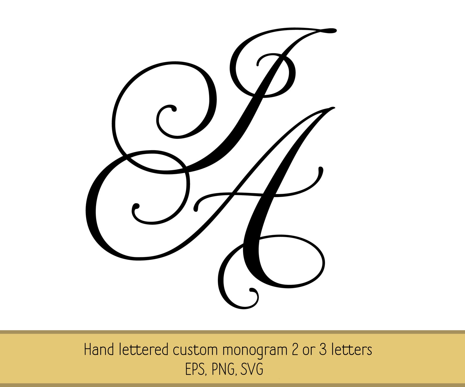 Custom Wedding Monogram Interlocking Letters Personalized - Etsy