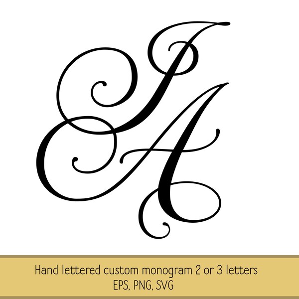 Interlocking Letters - Etsy