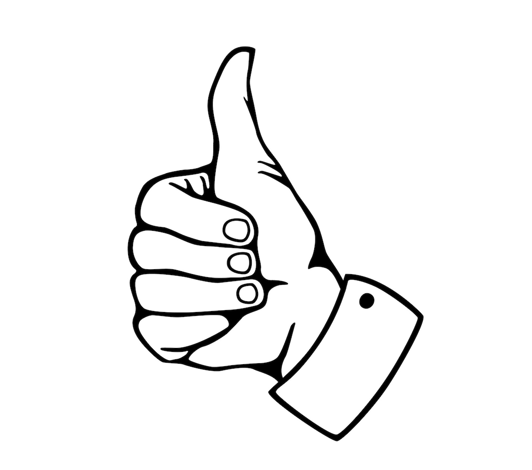Digital Clipart Thumbs up Symbol Vector Graphics Instant Download ...