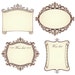 Collection of 4 Vintage Parchment Labels With Swirly Frames, Clip-art ...