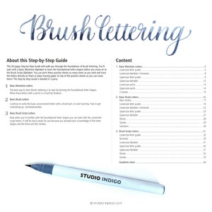 Brush Lettering Workbook A Step by Step Guide for Beginners 56 Pages ...