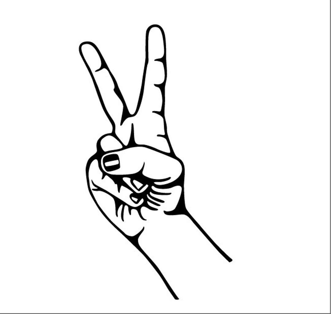 Vector Hand Gesturing Symbol of Peace, Digital Download Gestures and ...