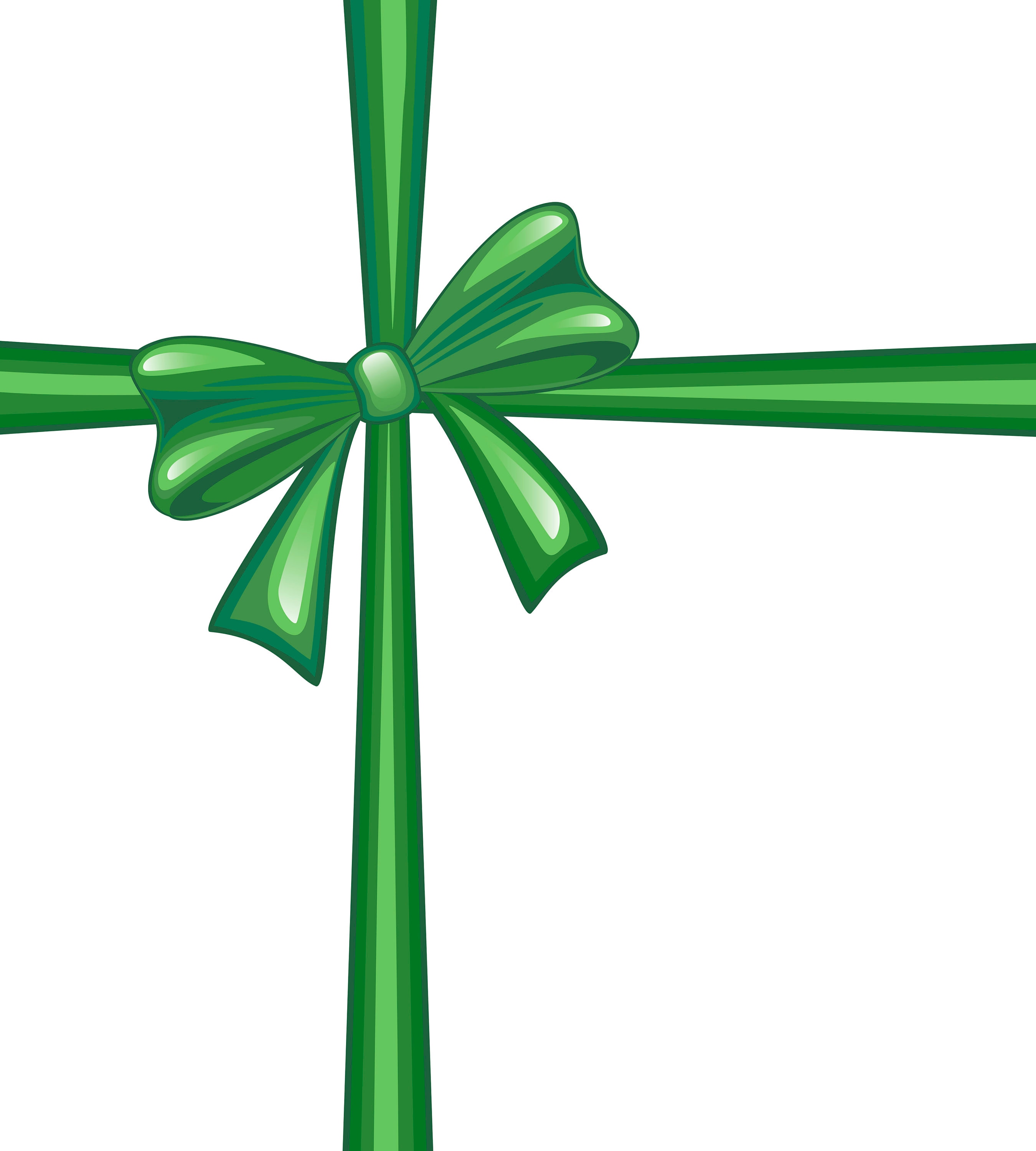 Christmas Clipart Green Christmas Bow Decorative Satin Ribbon Bow ...