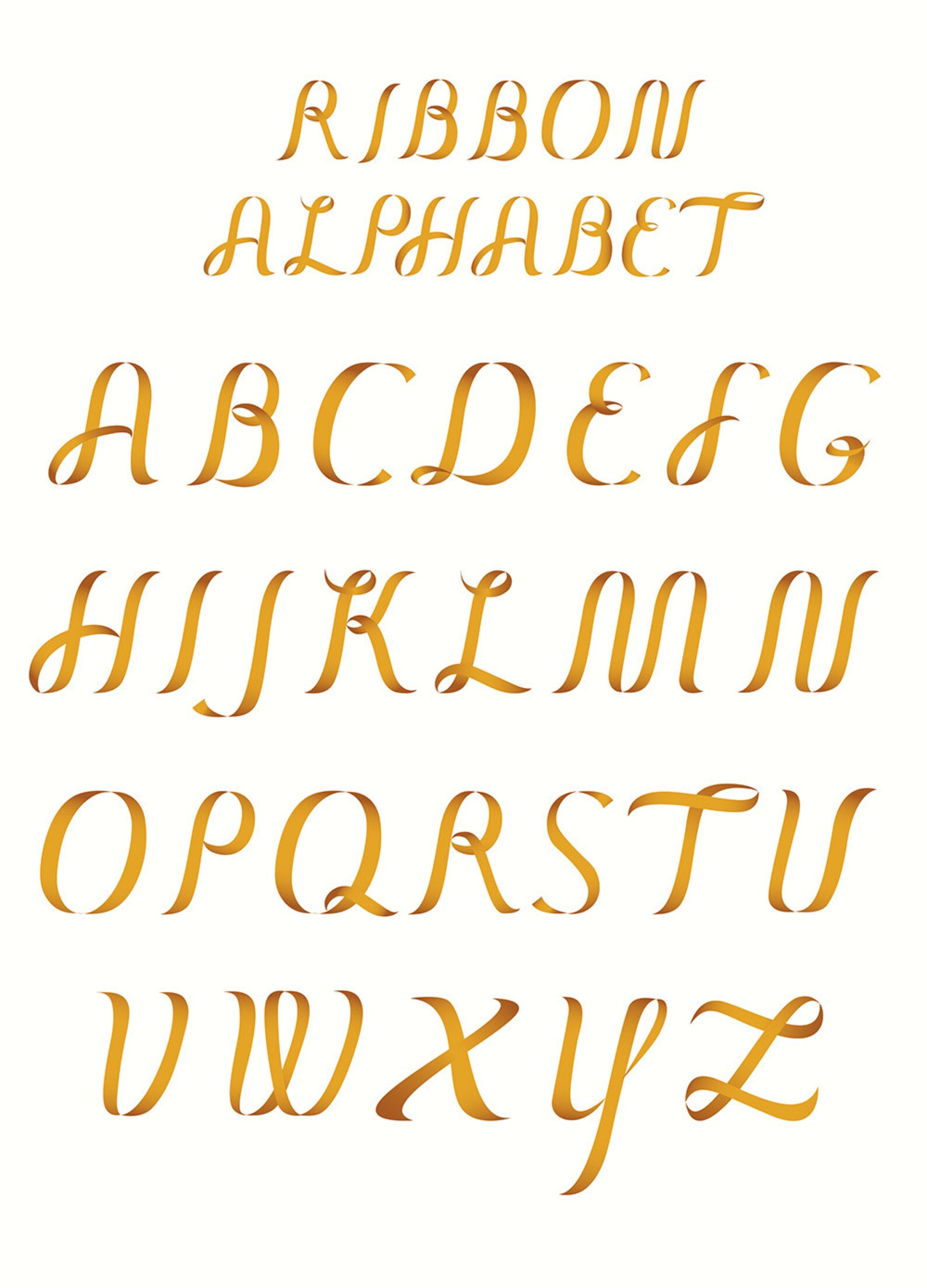 Clipart Alphabet Ribbon Letters Uppercase Letters Capital Letters ...