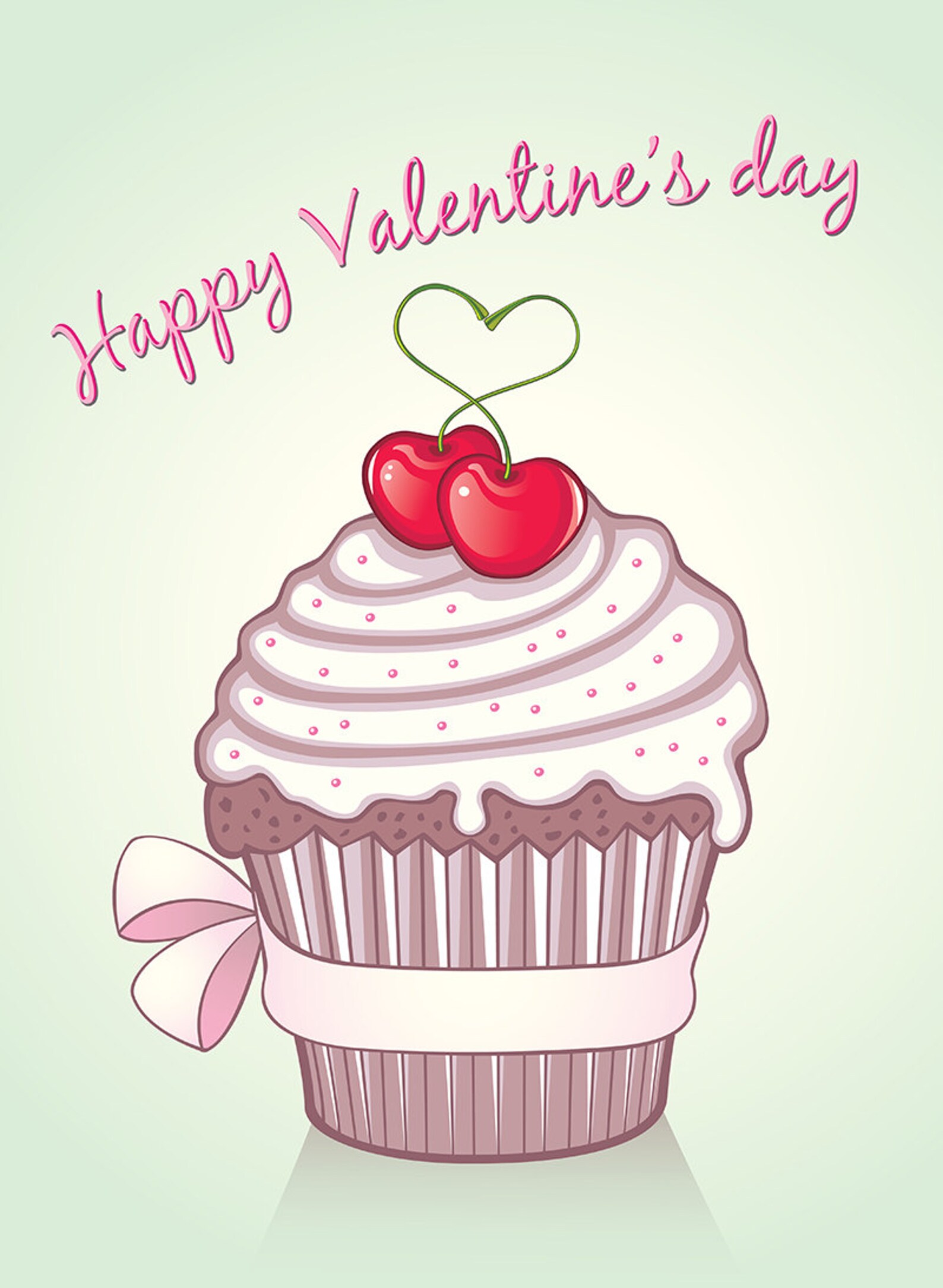 Valentine's Day Love Cupcake Vector Illustration Graphic Clipart Heart ...