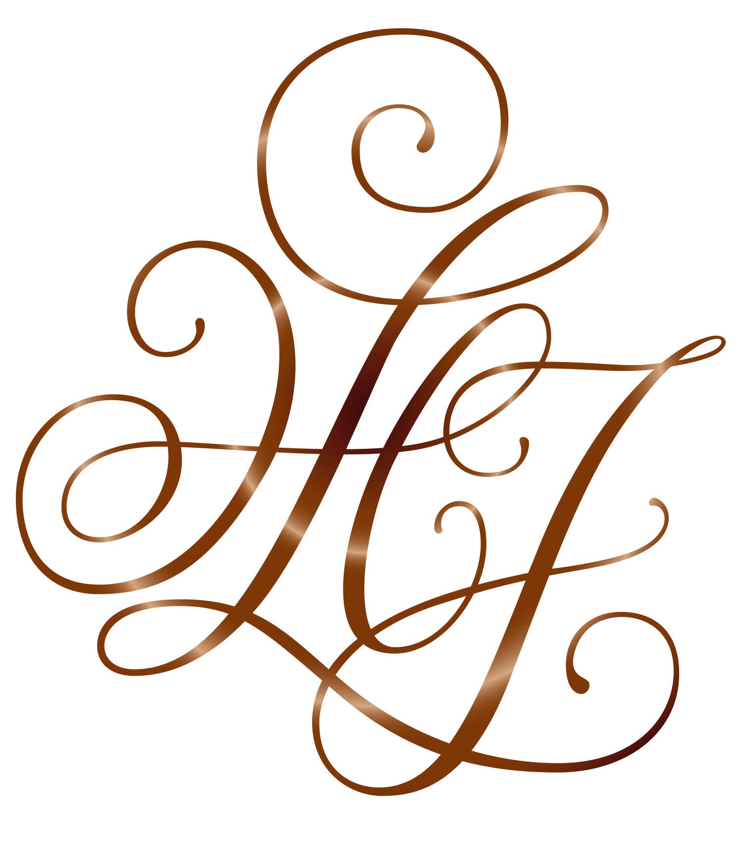 Custom Wedding Monogram Personalized Wedding Logo Initials Monogram 2 ...