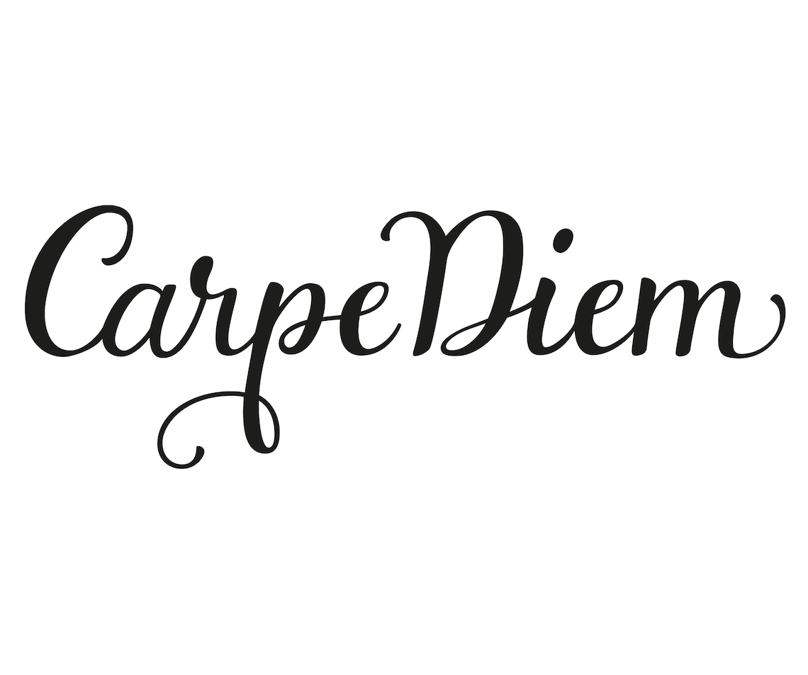 Carpe Diem Clipart Stencil Digital Vector Quote Modern Calligraphy ...