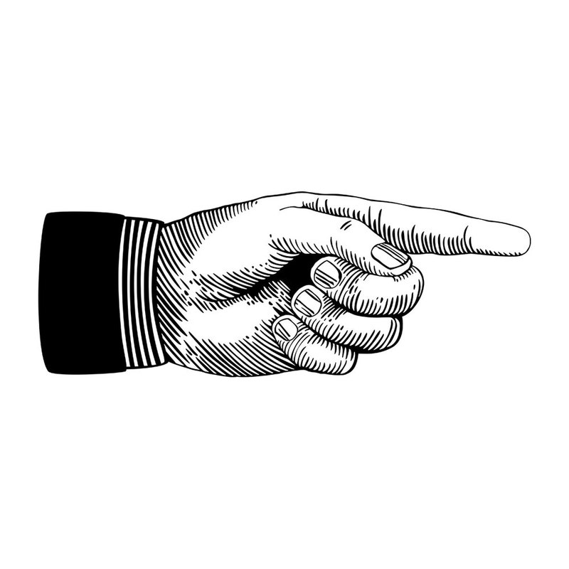 Pointing Hand - Etsy