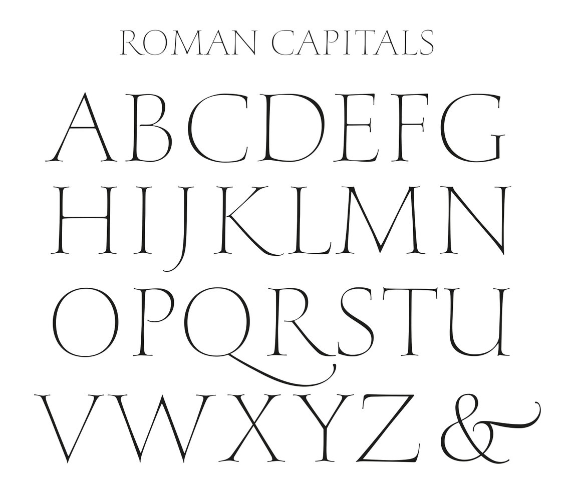 Clipart Alphabet Roman Capital Letters Elegant Thin Serif Alphabet ...