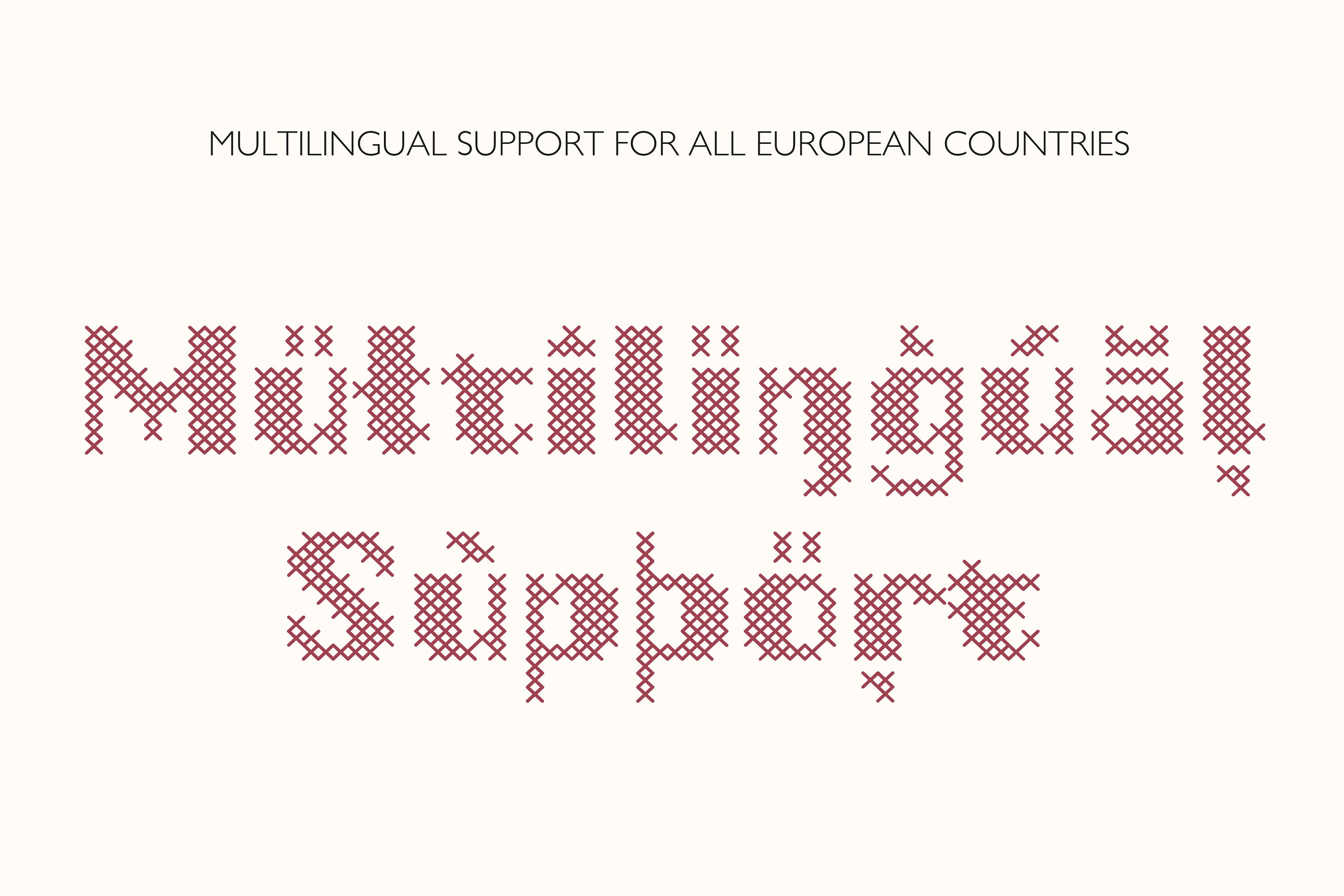 Cross Stitch Font Needlepoint Font Sans Serif Font Craft Font Stitching ...