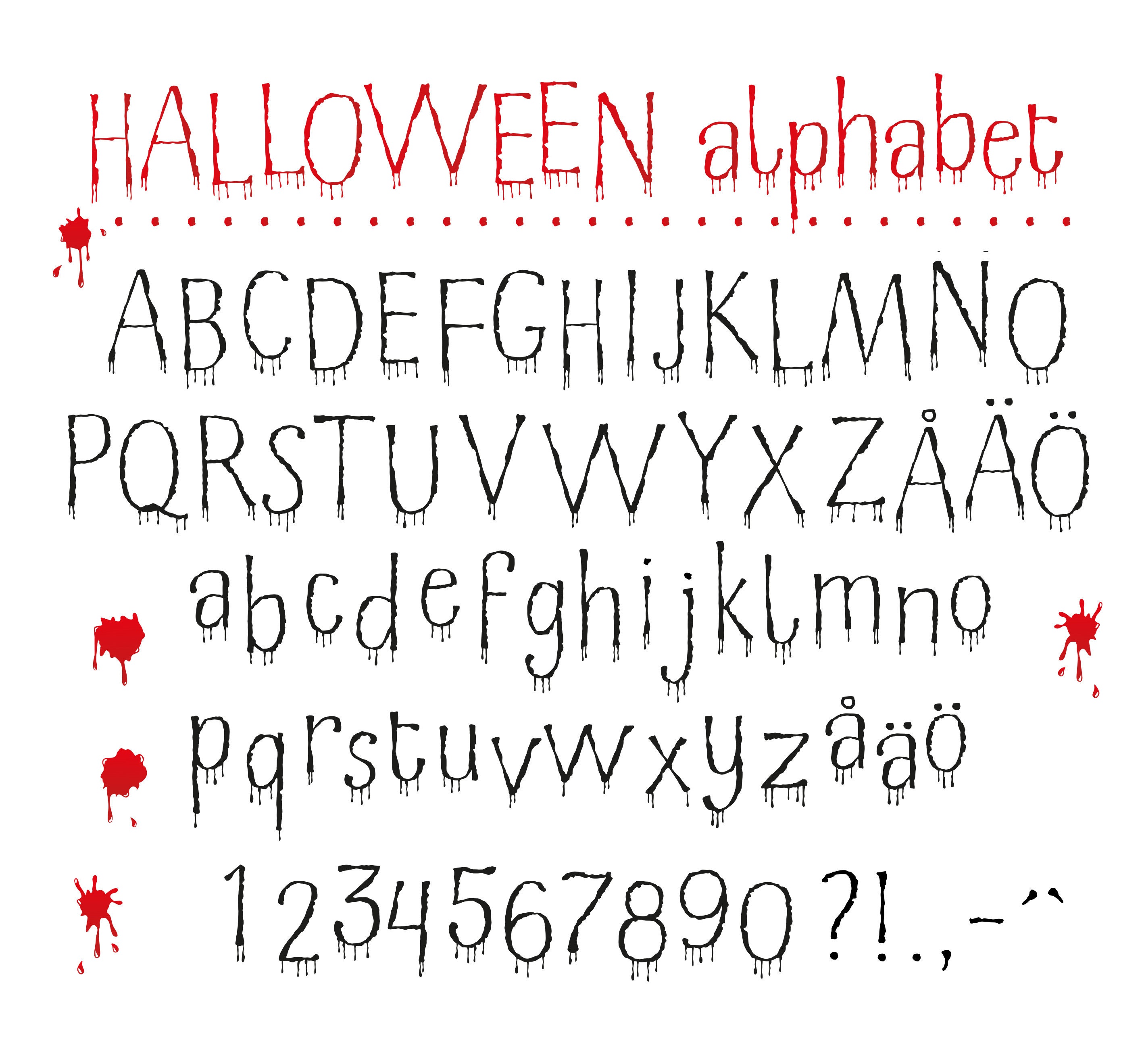 Halloween Alphabet Fonts