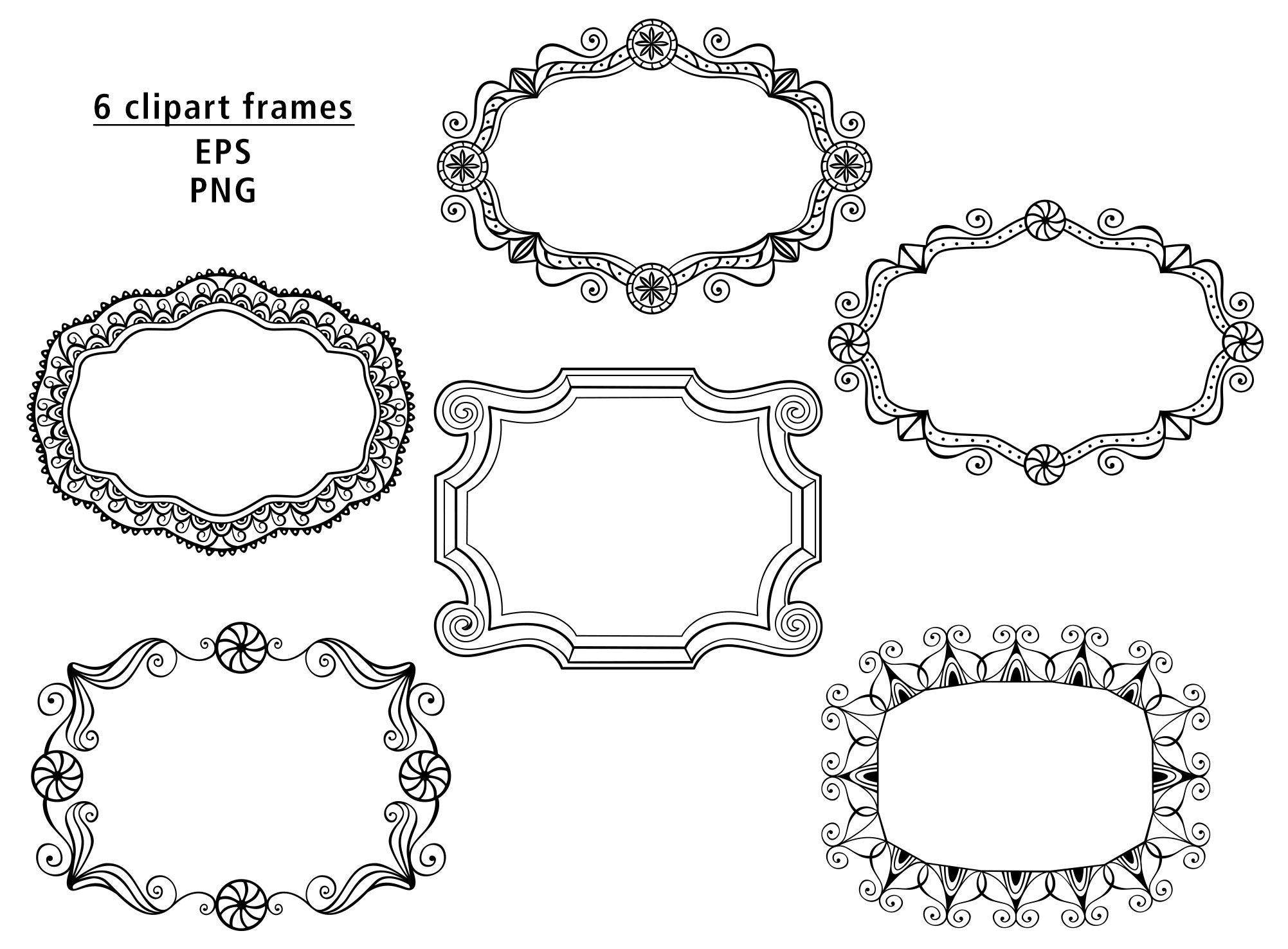 Fancy Black Frame Clipart