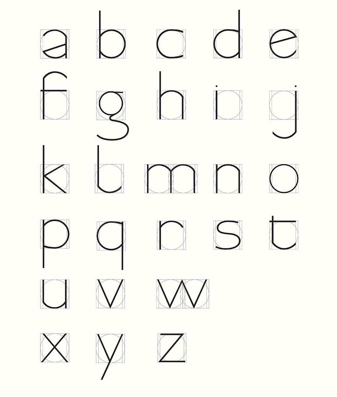 Clipart Alphabet Skeleton Lowercase Letters With Geometric Grid Digital ...