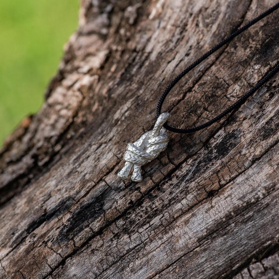 Small Eight Climbing Knot Pendant, Recycled Sterling Silver, Gift for ...