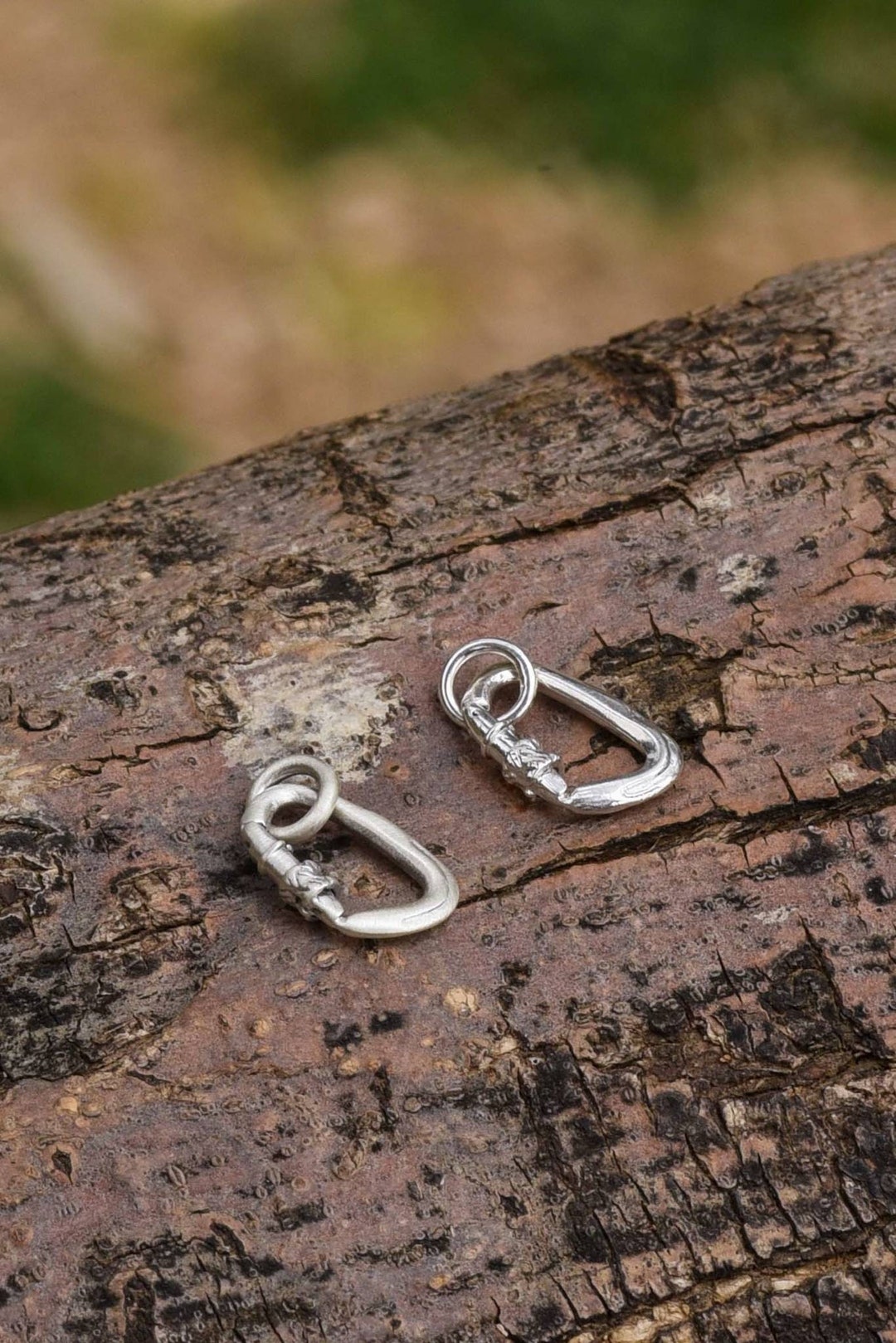 Carabiner Pendant, Recycled Sterling Silver Rock Climbing Necklace With ...