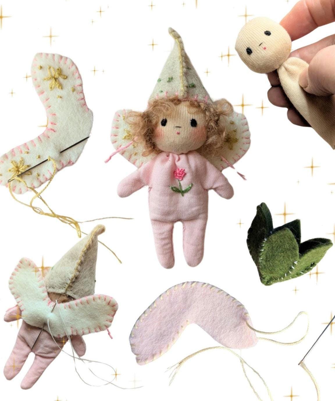 Fairy Sewing Pattern and Tutorial Pdf, an Easy to Make Tiny Toy. 11cms ...