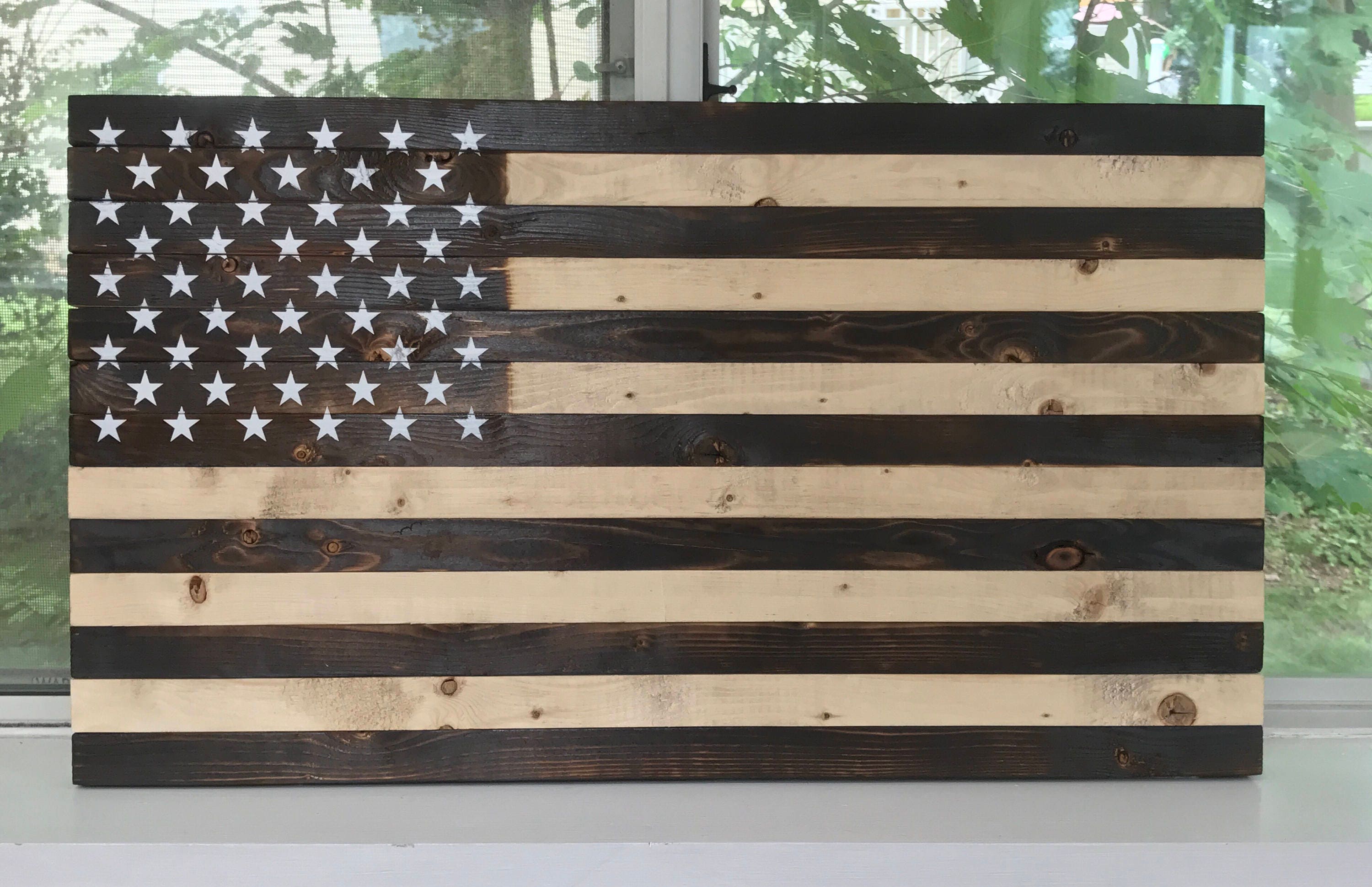 American Flag Rustic American Flag Custom American Flag - Etsy