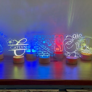 Custom Acrylic LED Signs Custom LED Night Light LED Night Light Light ...