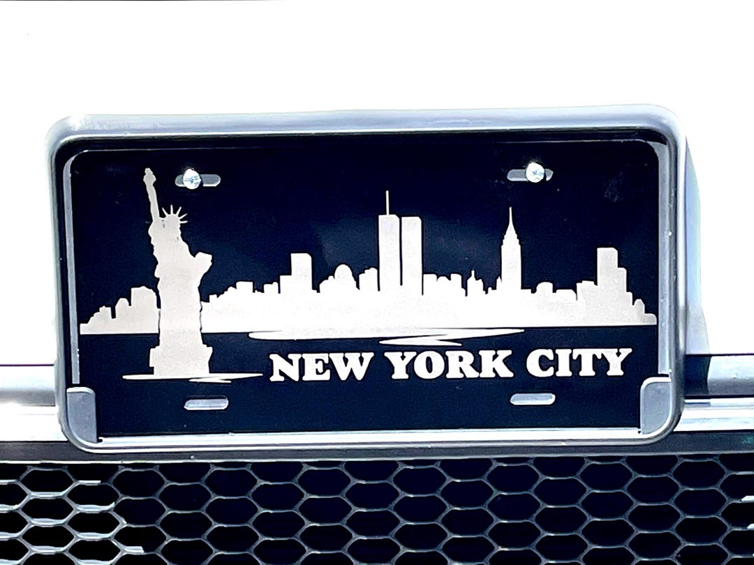 Lasered Engraved NYC License Plate - Etsy