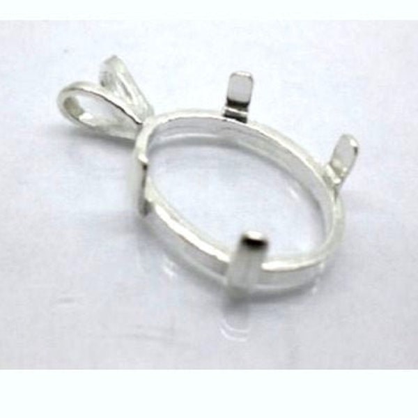 Oval Pendant Setting - Etsy