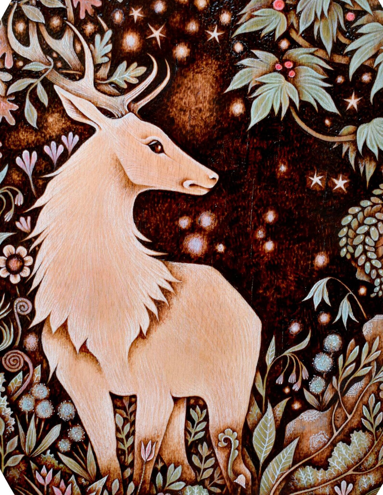 Stag Pyrography Print Deer Wall Art Wildlife Wall Hanging - Etsy Australia