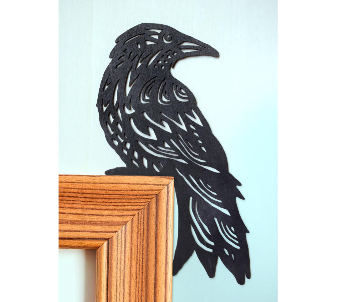 Crow, Raven Door Topper Made From Wood. Door Corner - Etsy