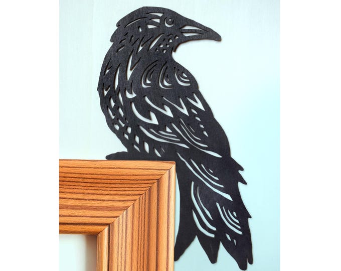 Crow, Raven Door Topper Made From Wood. Door Corner - Etsy