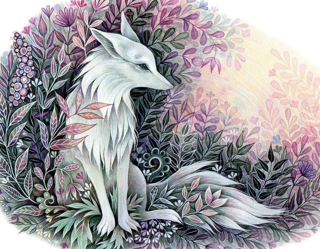 Fox/wolf Fine Art Print of Watercolour - Etsy