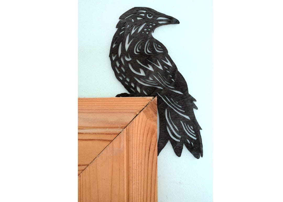 Crow, Raven Door Topper Made From Wood - Etsy