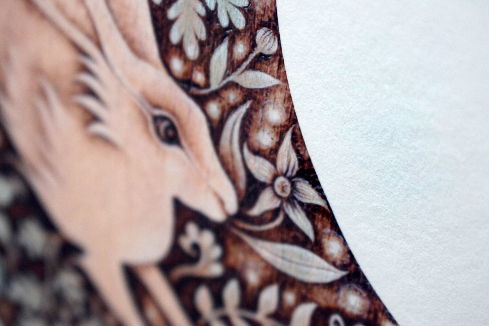 Hare and Moon Pyrography Wall Hanging Print. Wood Burning - Etsy