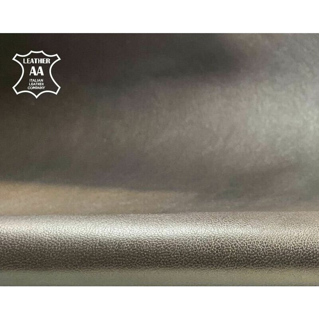 GRAY Shiny Leather Material // Genuine Sheepskin Pieces // Soft Sewing ...