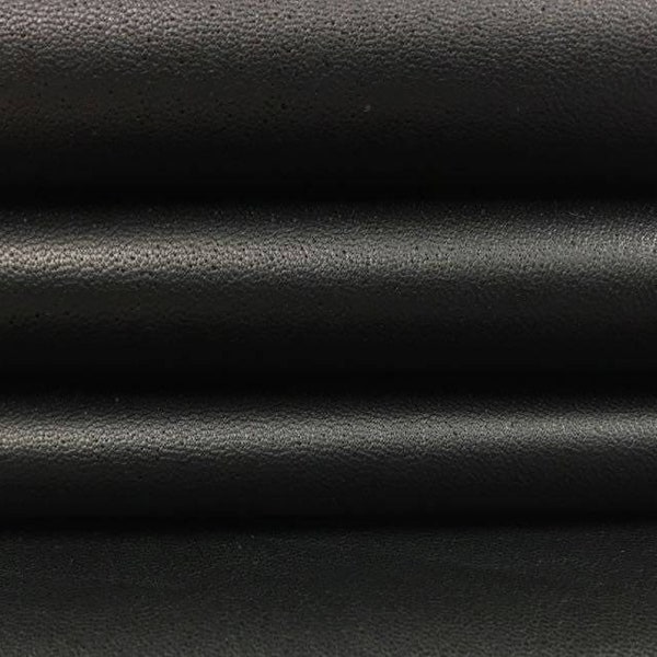 Black Leather Fabric - Etsy