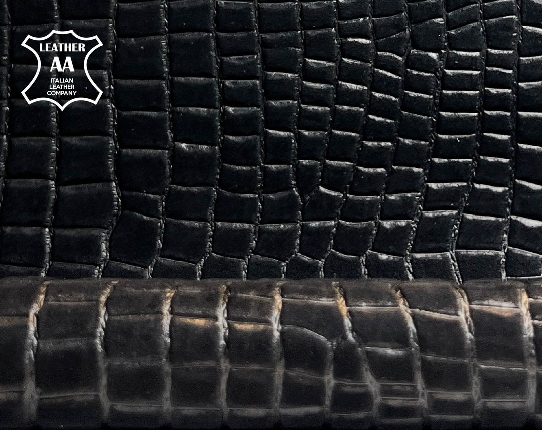 Black SUEDE With Animal Skin Texture Dimensional Embossing / 4 Sqft ...