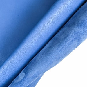 Dusty Blue Suede Leather Hides || Soft Velour Fabric || 3 - 4 Sqft ...