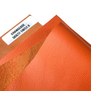 Bright ORANGE Leather 6x6/8x10/12x12/12x18 Inch Sheets of Genuine Sheep ...